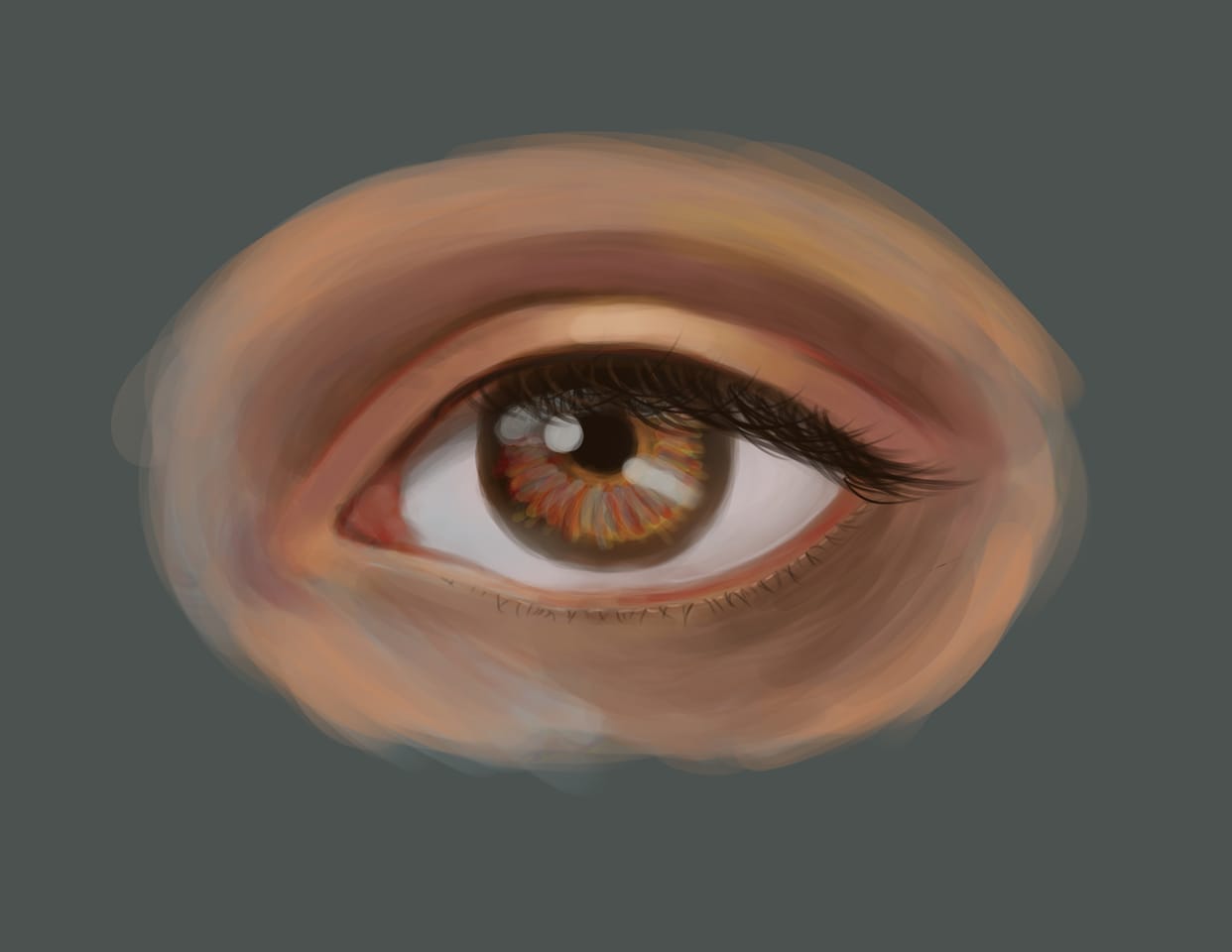 Practice drawing eye on tablet Vanitas1844 - 插图 ART street