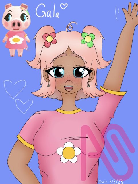 Gala from animal crossing!! 🐷🌼💕 gravie_biscuit - Illustrations ART street