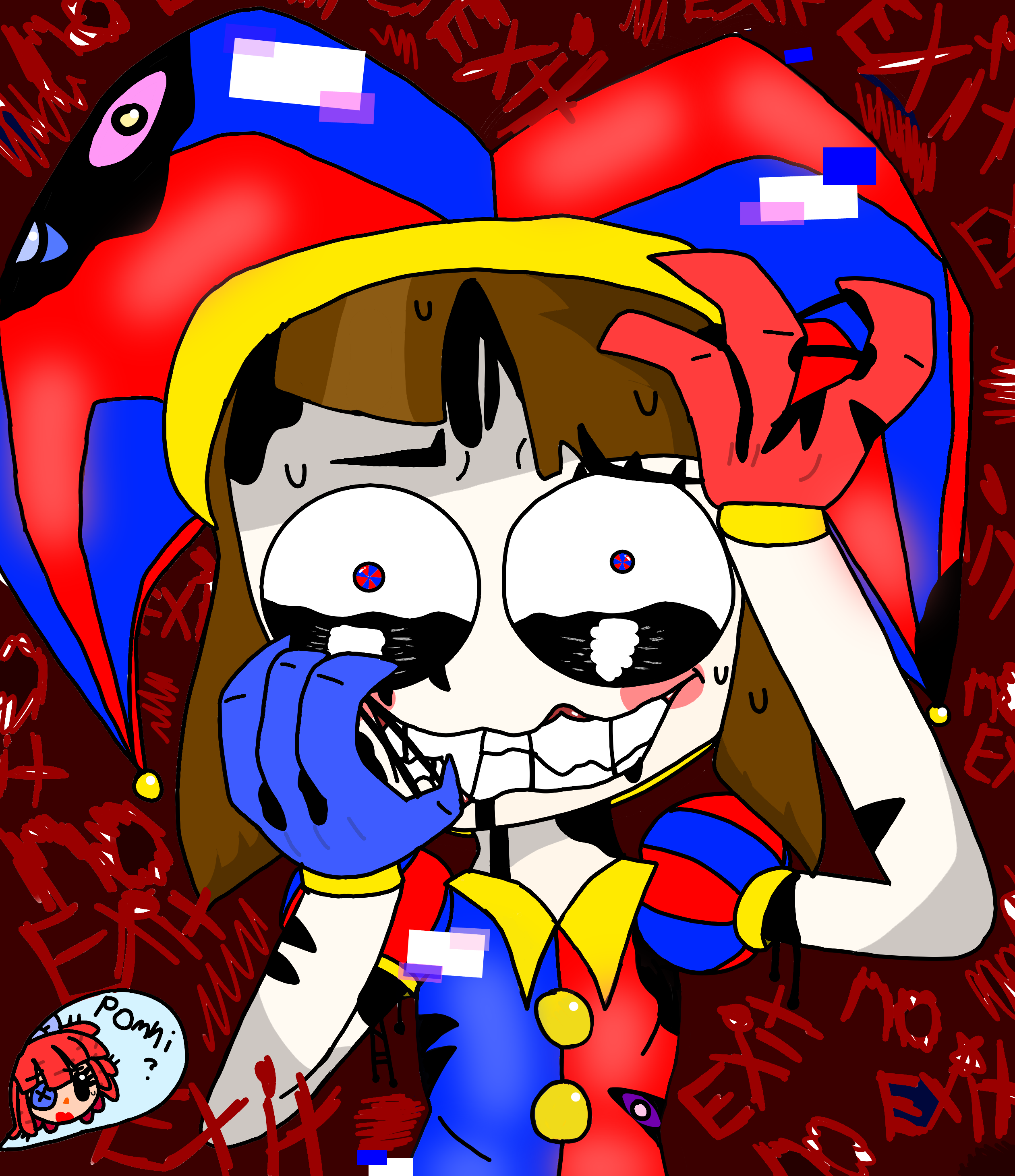 Pomni being abstracted nightmare7six - Illustrations ART street