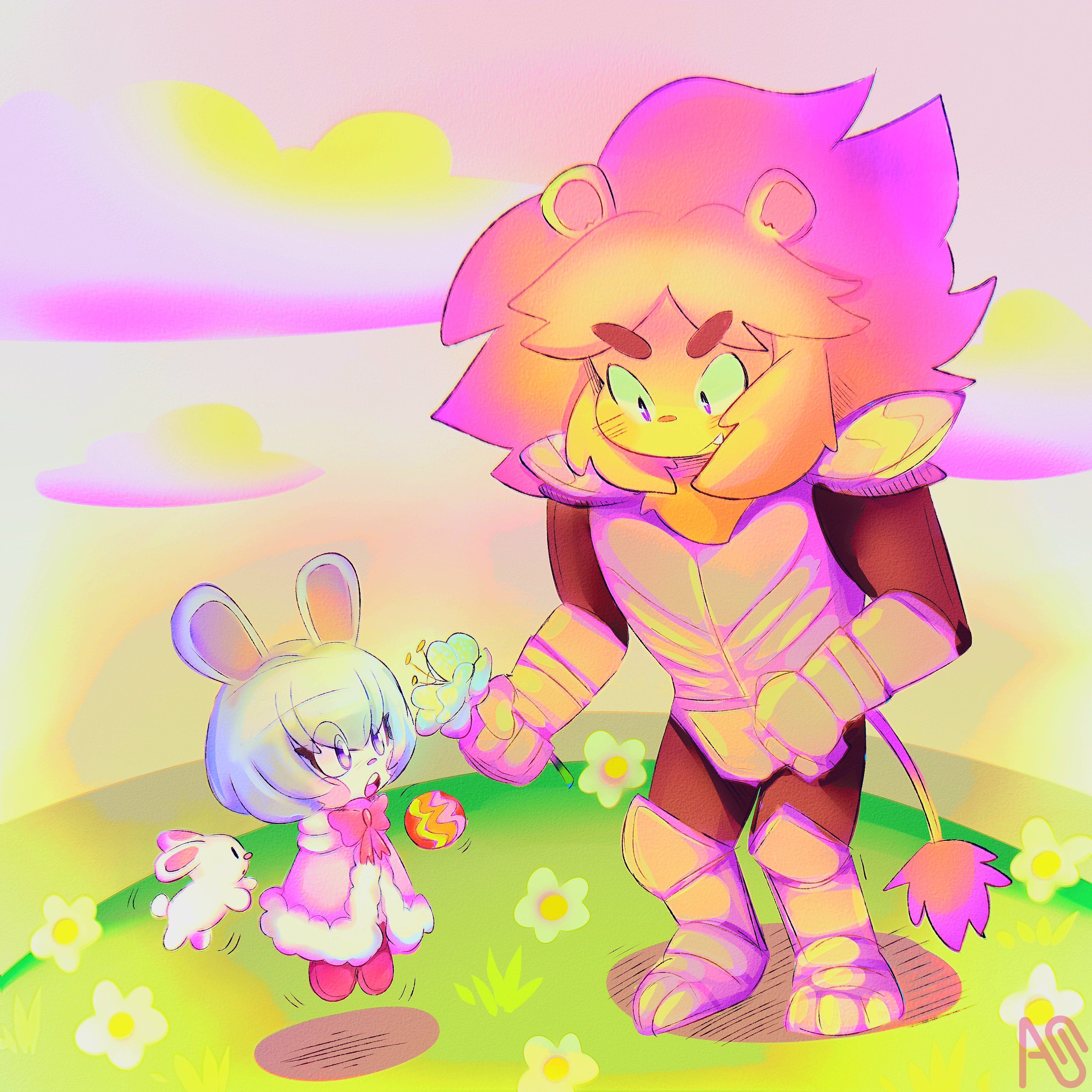 Lion and Bunny makban - Illustrations ART street