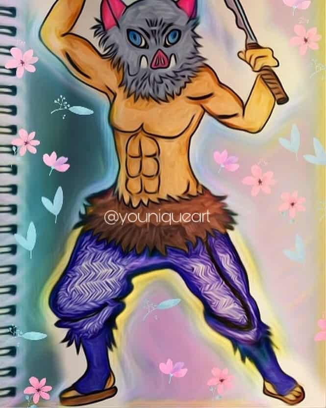 Demon Slayer fan artwork Inosuke Hashibira Younique Art - Illustrations ...