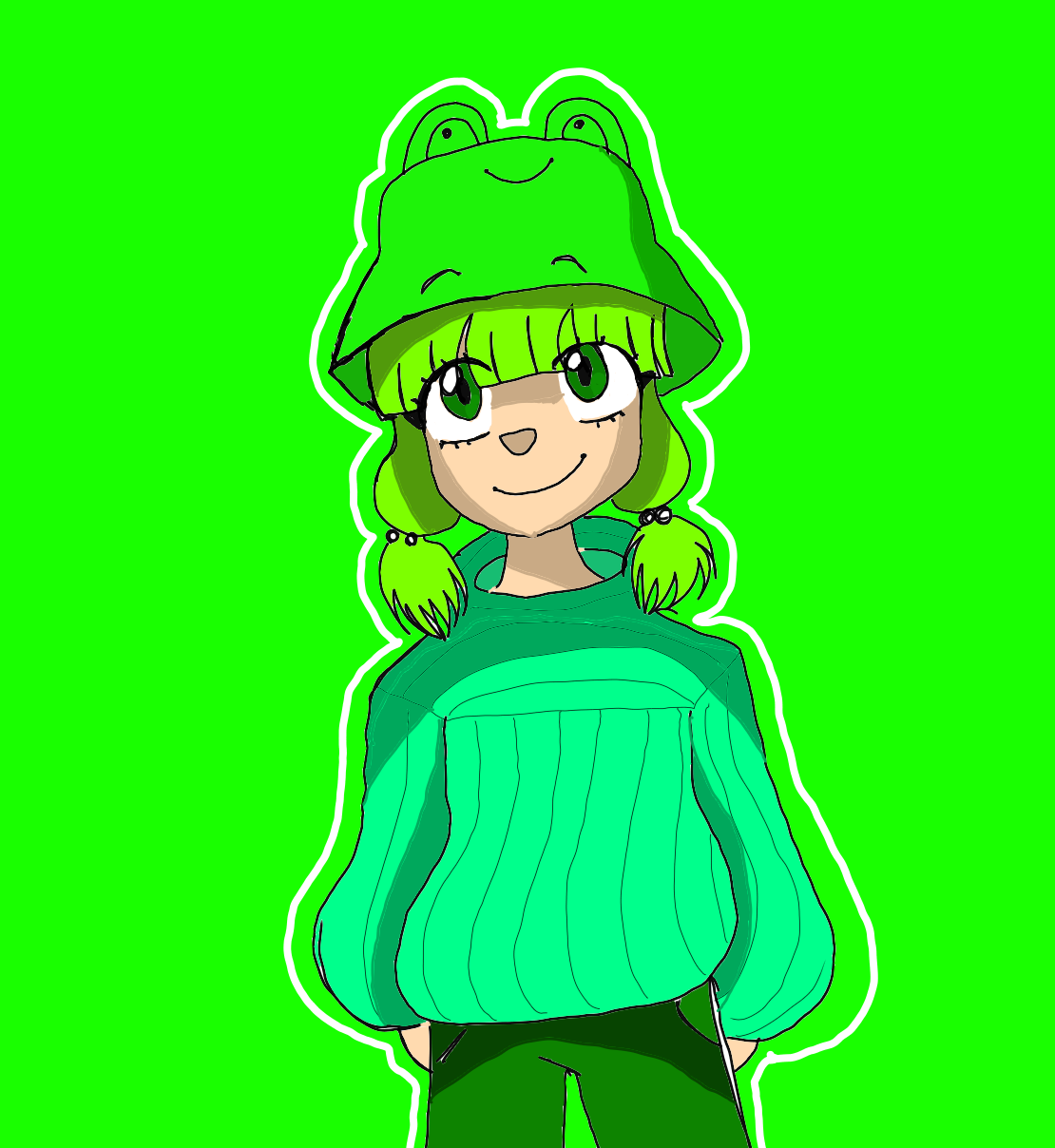 frog girl alternate outfit 1 Katyarobot8 - Illustrations ART street