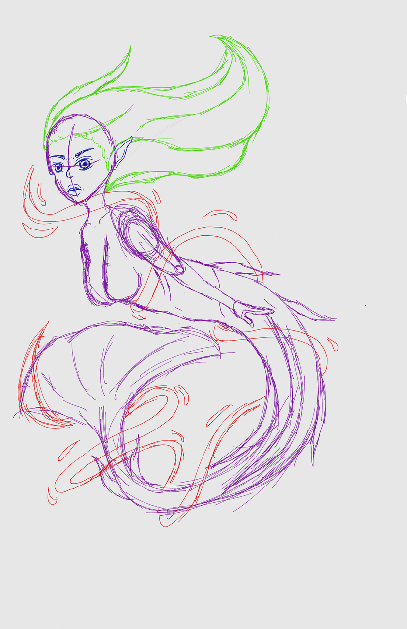 mermaid wip FluffyPuff - Illustrations ART street