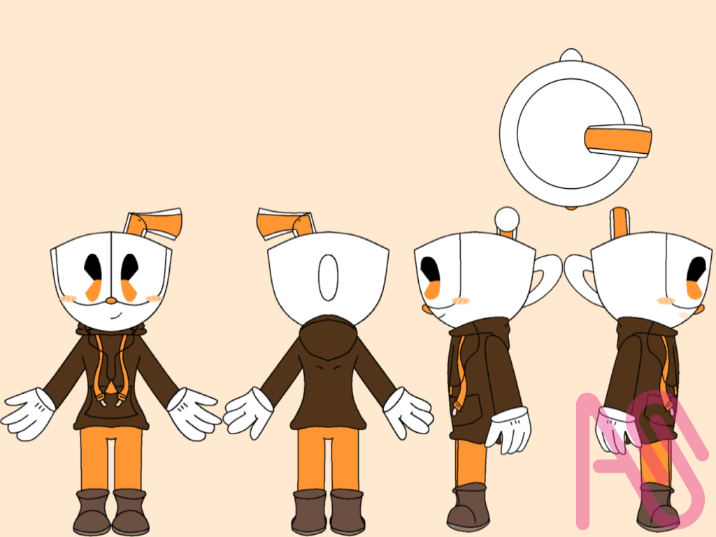 Full body portraits of the four Cupheadoc members! Marronマロン ...