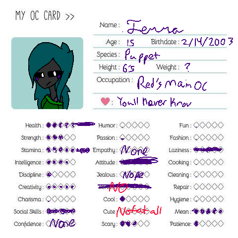 Terra’s oc card 𝔼𝕩𝕖𝕔𝕦𝕥𝕖𝕕 𝔽𝕚𝕝𝕖 - Illustrations ART street