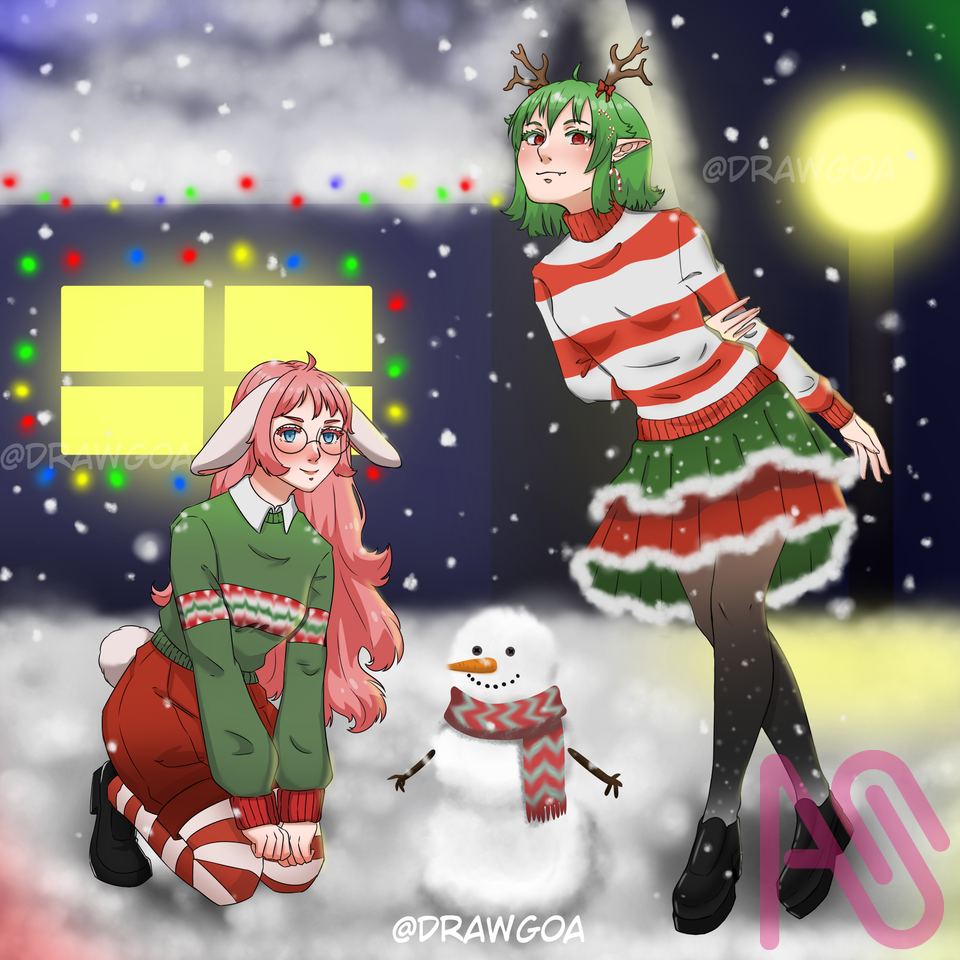 Anime Merry Christmas Art