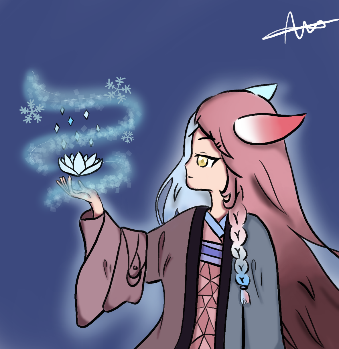 snow and fire magic girl _feyy_ - Illustrations ART street