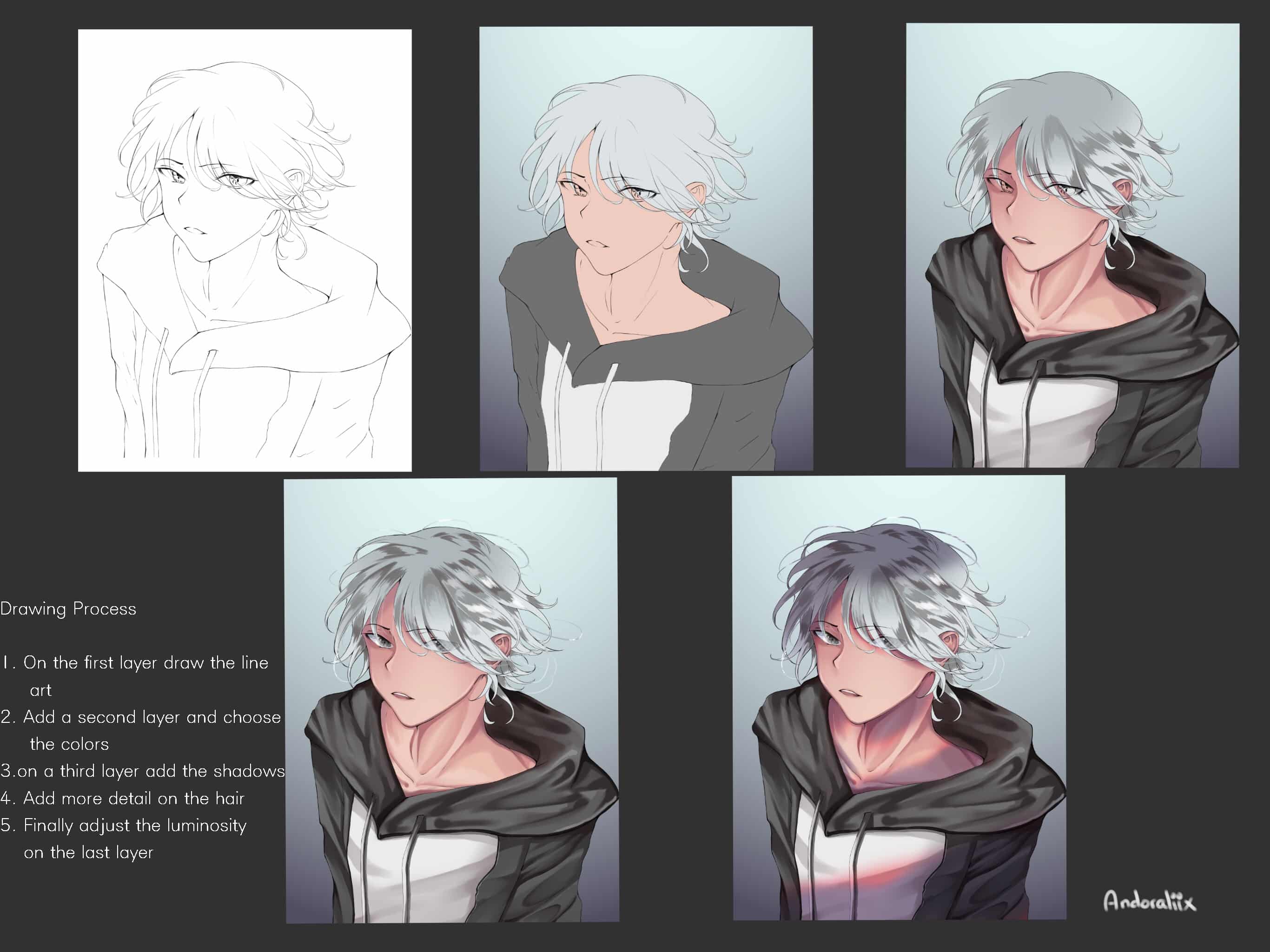 Drawing process old account - Illustrations ART street