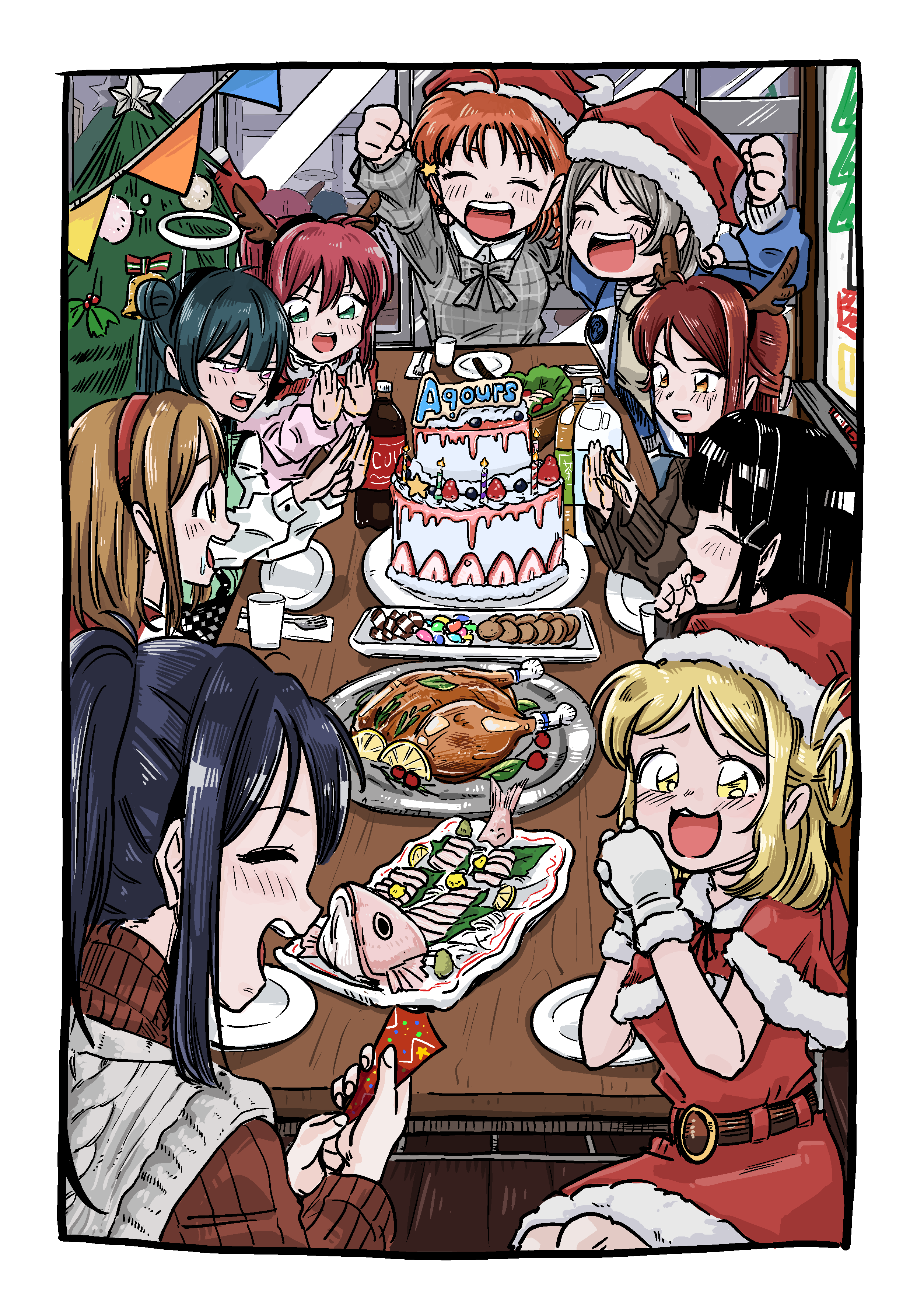 最初で最後の校内クリスマスパーティーだ！！！ おたふく - Illustrations ART street