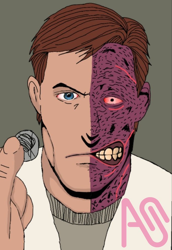Harvey Dent / Two Face from BatmanDC sketch/digit Shawn (total sell ...