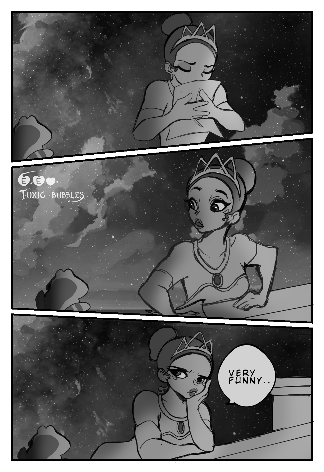 Comic redraw of a scene from princess and the frog Toxic bubbles ...