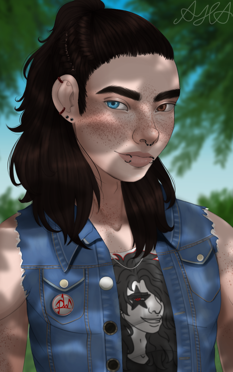 Summer vibes -no glasses version AngelHeartArt - Illustrations ART street