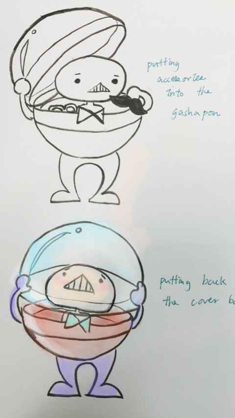 Gachapon man 扭蛋哥 - character pose chart gladyless - Illustrations ART ...