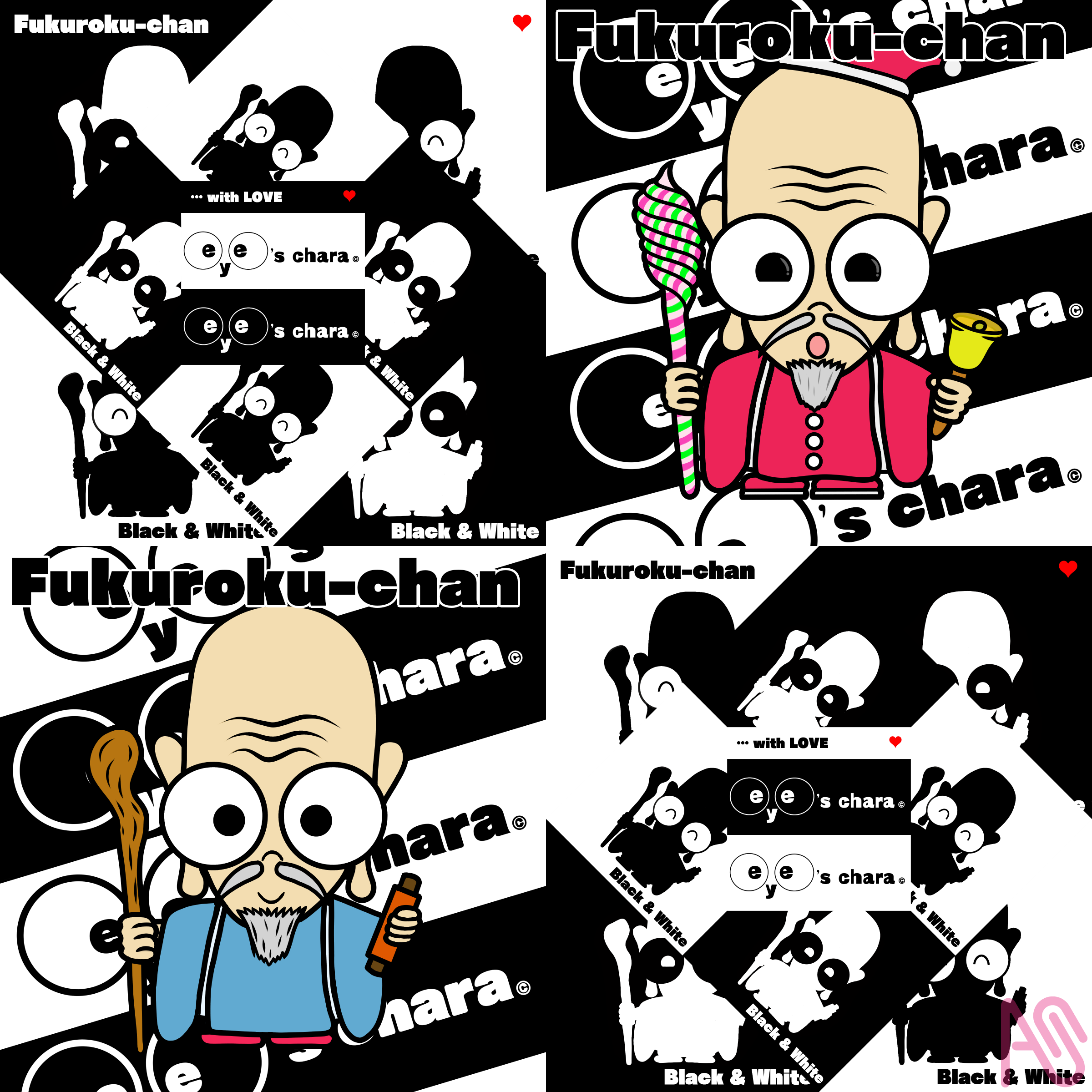 eye's MIX No.051 【Fukuroku-chan】7 Gods of fortune ケンチン - 插图 ART street