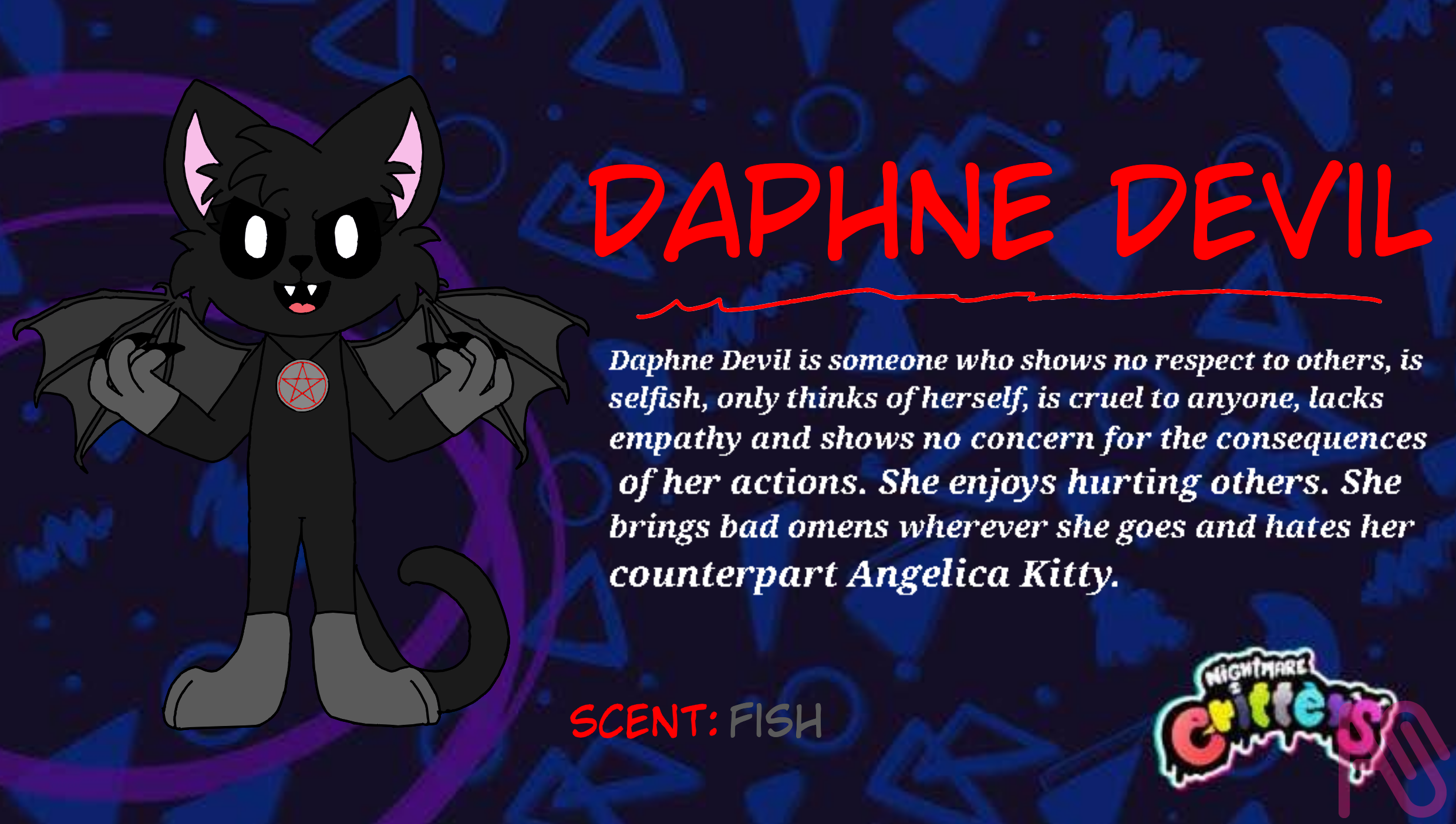 Daphne Devil (Nightmare Critters OC) Shadow Roxy - Illustrations ART street