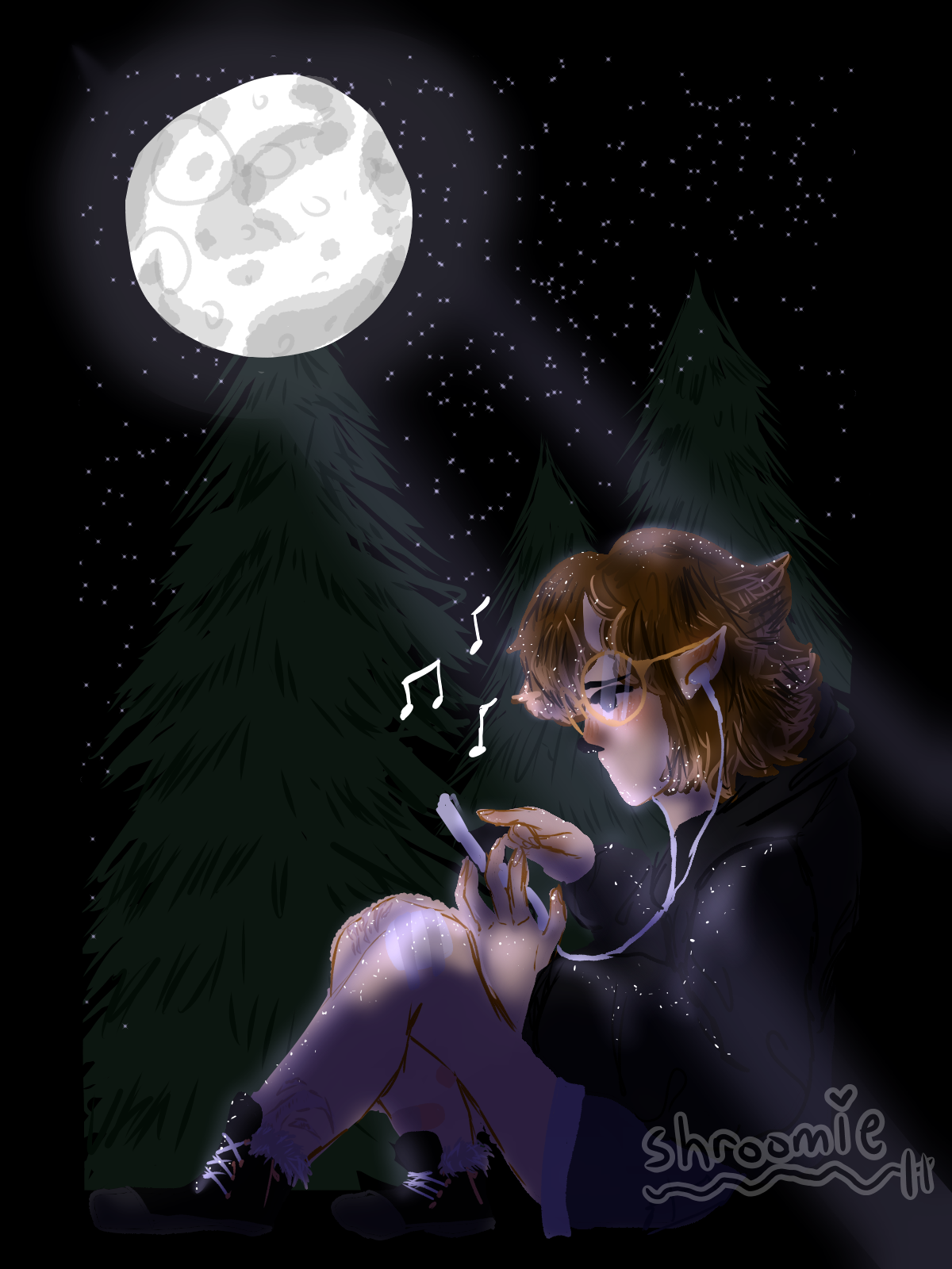 ~music with the moon~ .kinoko. - Illustrations ART street