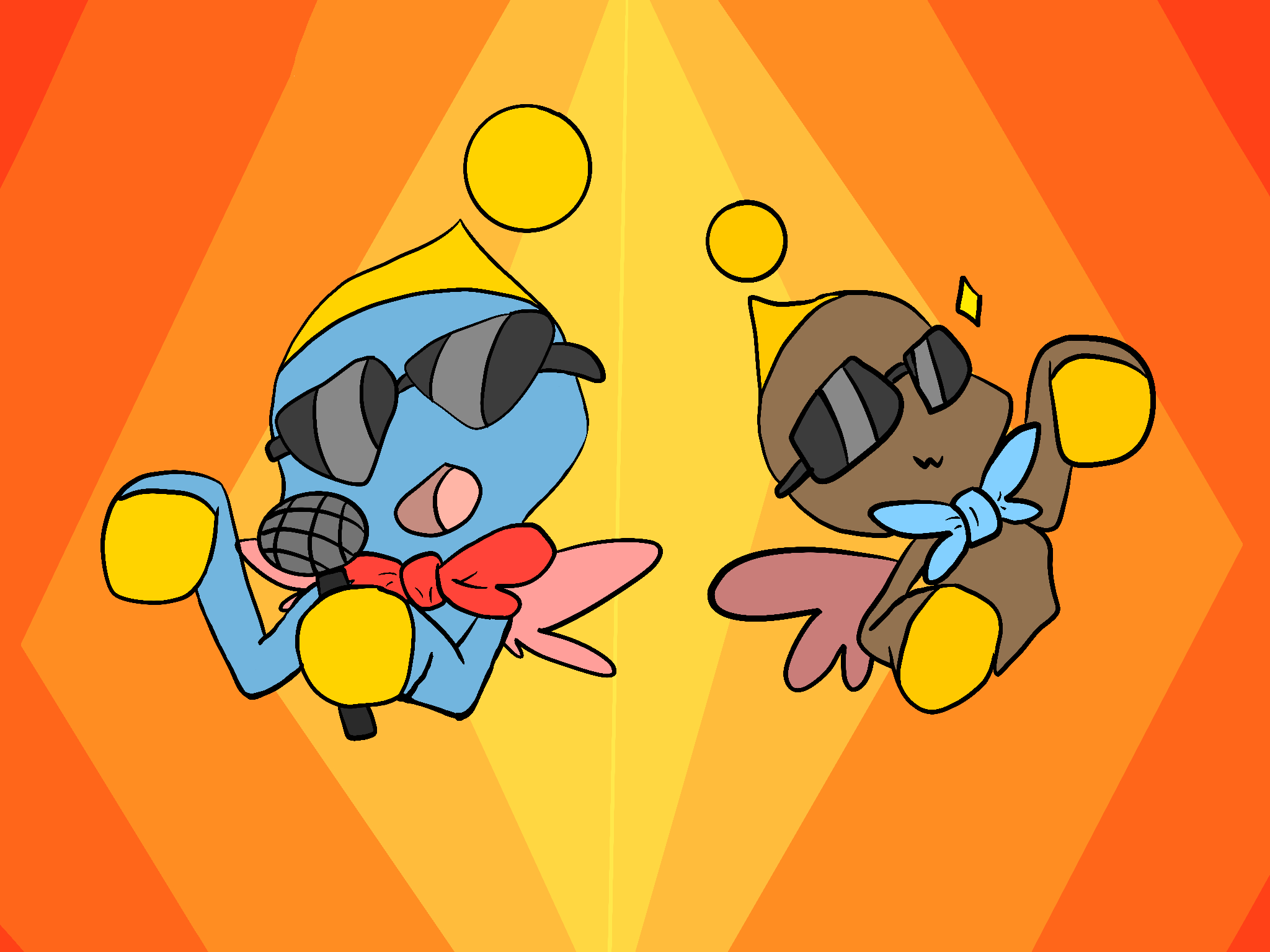 Cheese and Chocola rapping Pokepup72 - Illustrations ART street