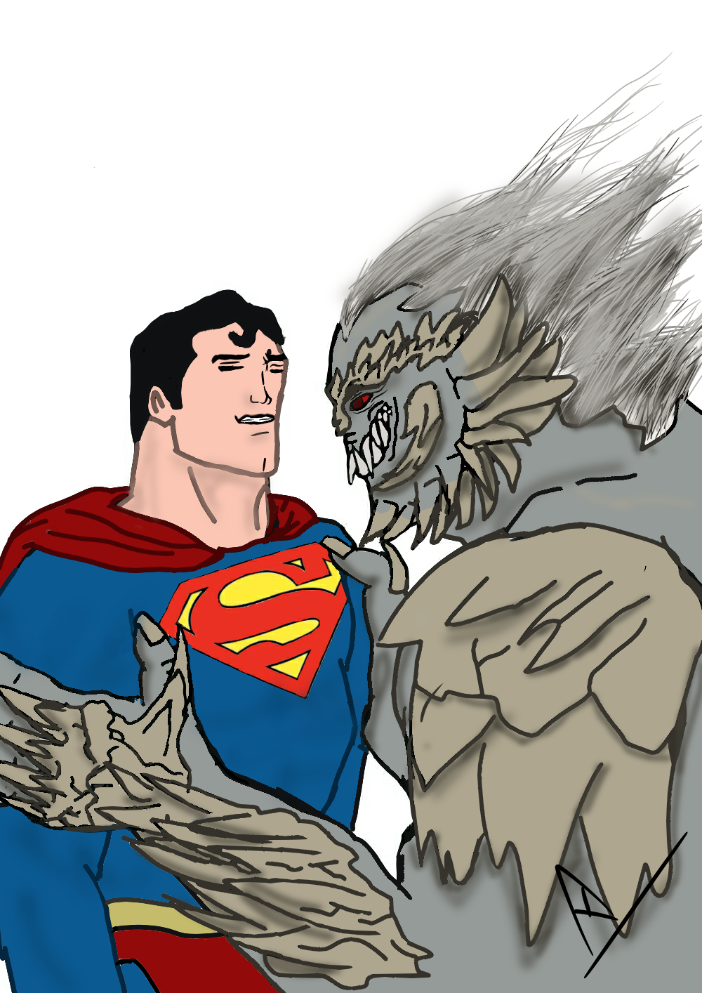 Superman y Doomsday ♥ Arvam - Illustrations ART street