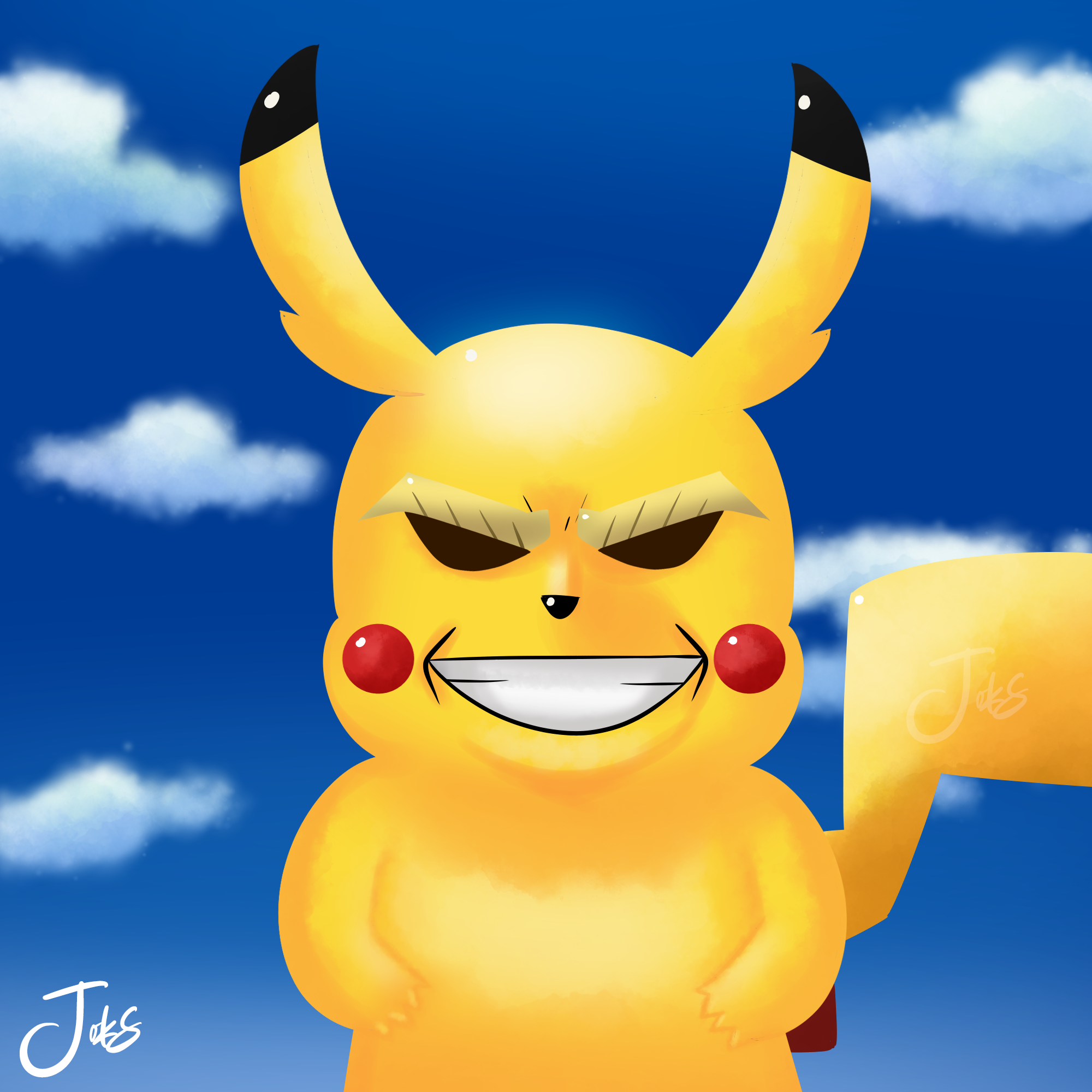 Pikachu X Allmight Anime Crossover Fan art suuushiii - 插图 ART street