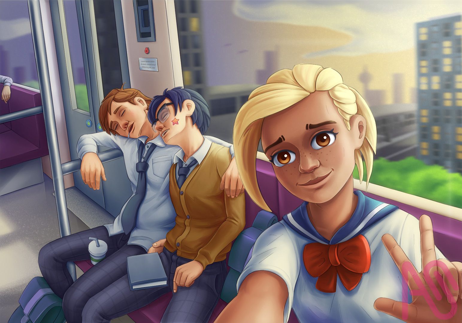 Train Nap Selfie Keypid - Illustrations ART street