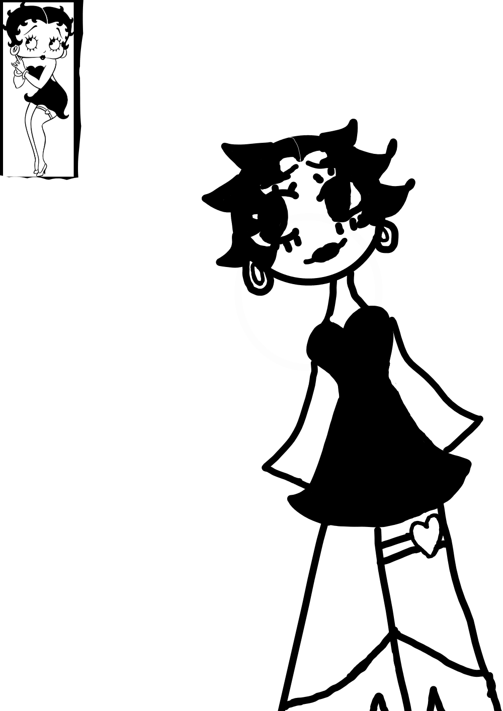 my attempt at drawing Betty boop superstardraws - Illustrations ART street