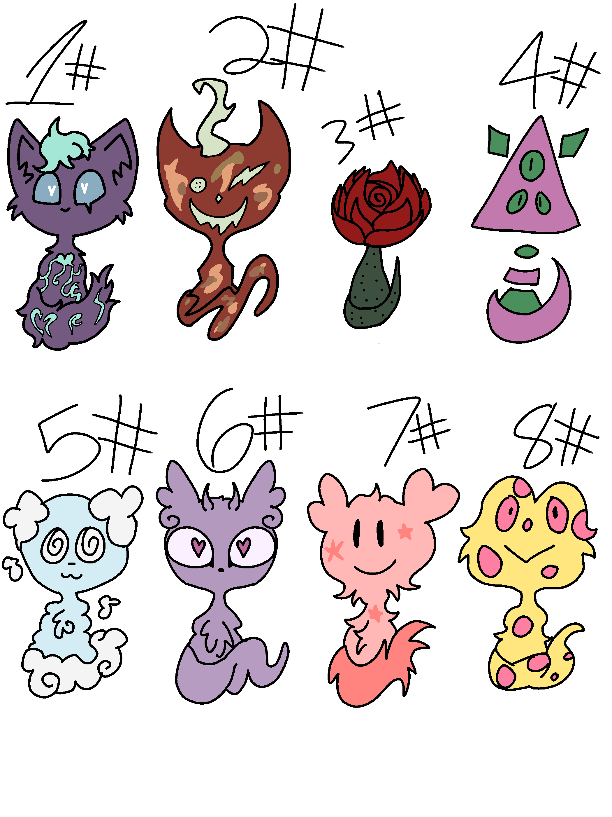 (not-so-scary) demon/monster adoptables rennyrenxailyn - Illustrations ...