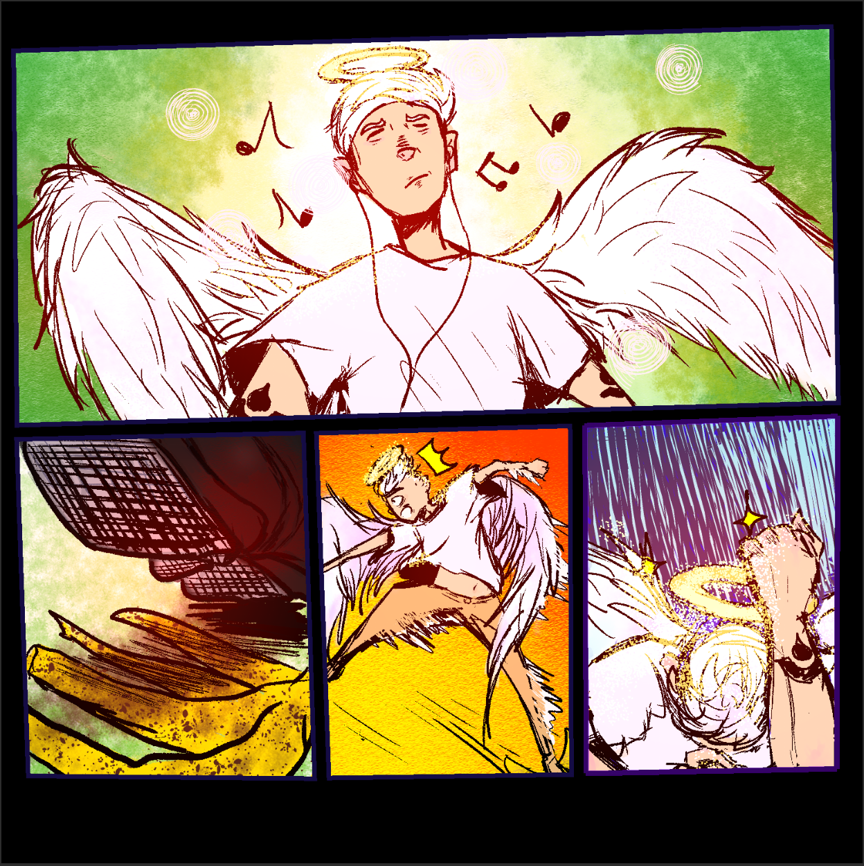 Some inktober drawings (one wip and one finished) piroshki ...