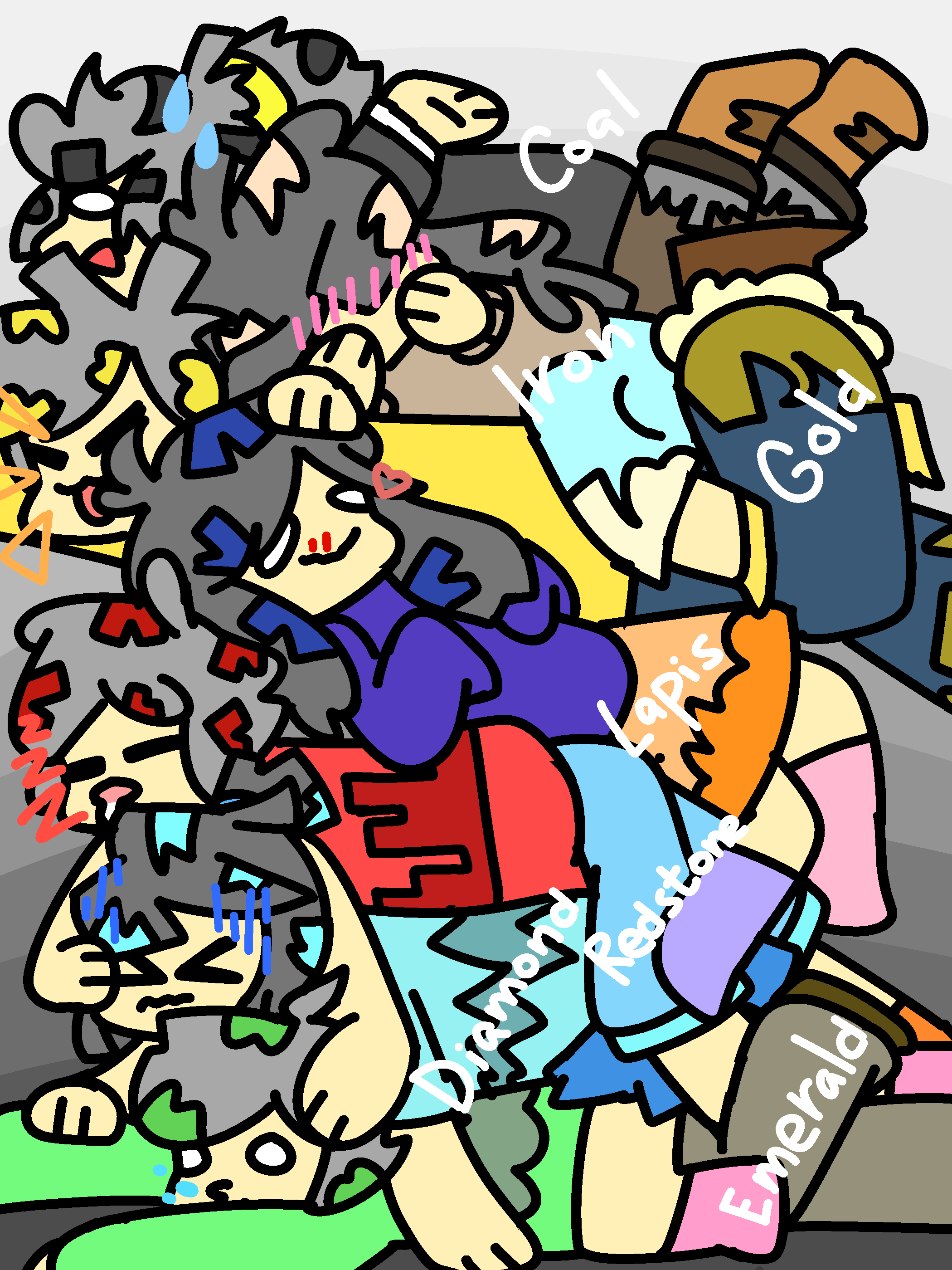 Minecraft Ores! Human Ver. AMM92 - Illustrations ART street