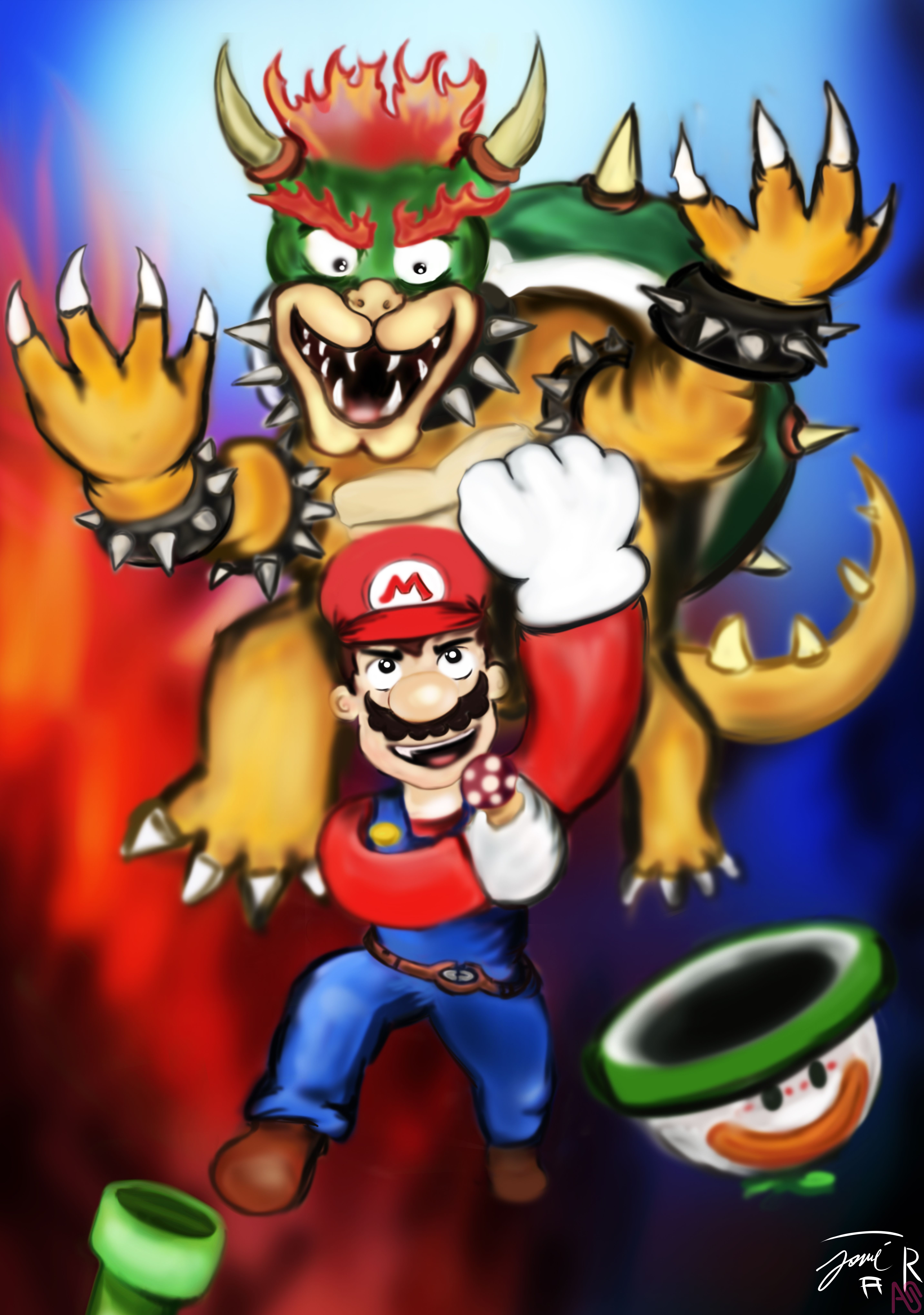 Mario_Fanart_VF JORO RAKUGAKI - 插图 ART street