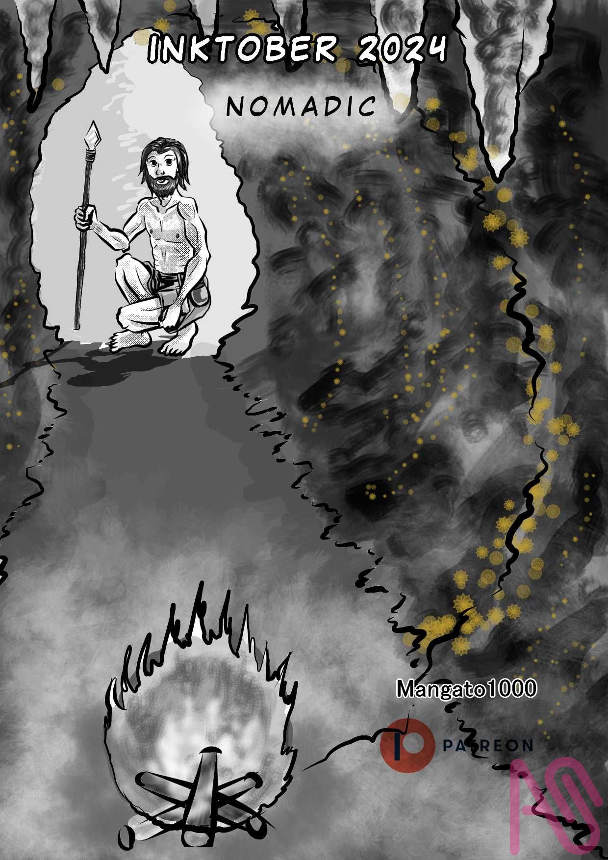INKTOBER 2024 DAY 10 NOMADIC mangato1000 - Illustrations ART street