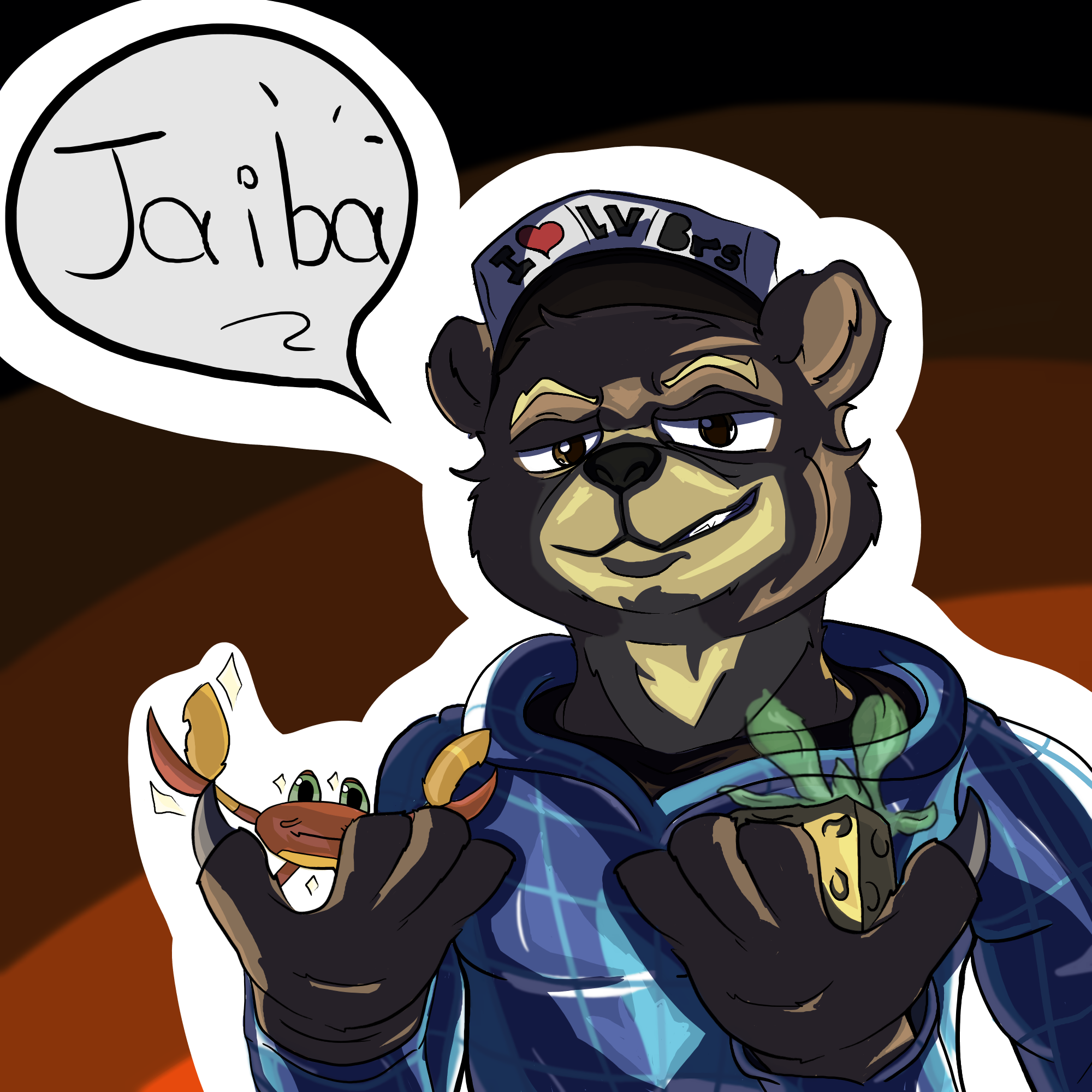 Sticker Fursona Jaiba GhoxyArt - Illustrations ART street