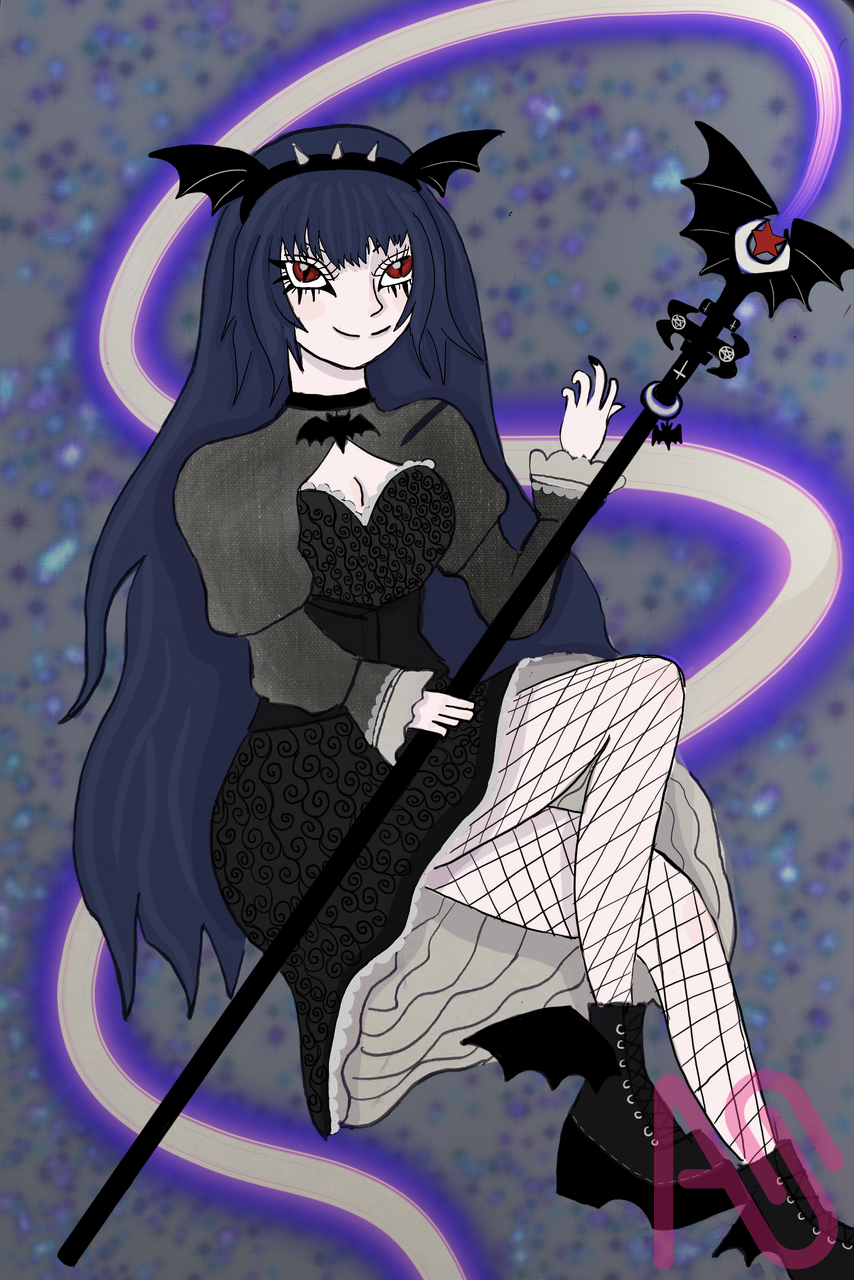 Bat Witch Magical girl PhysicsCat - 插畫 ART street
