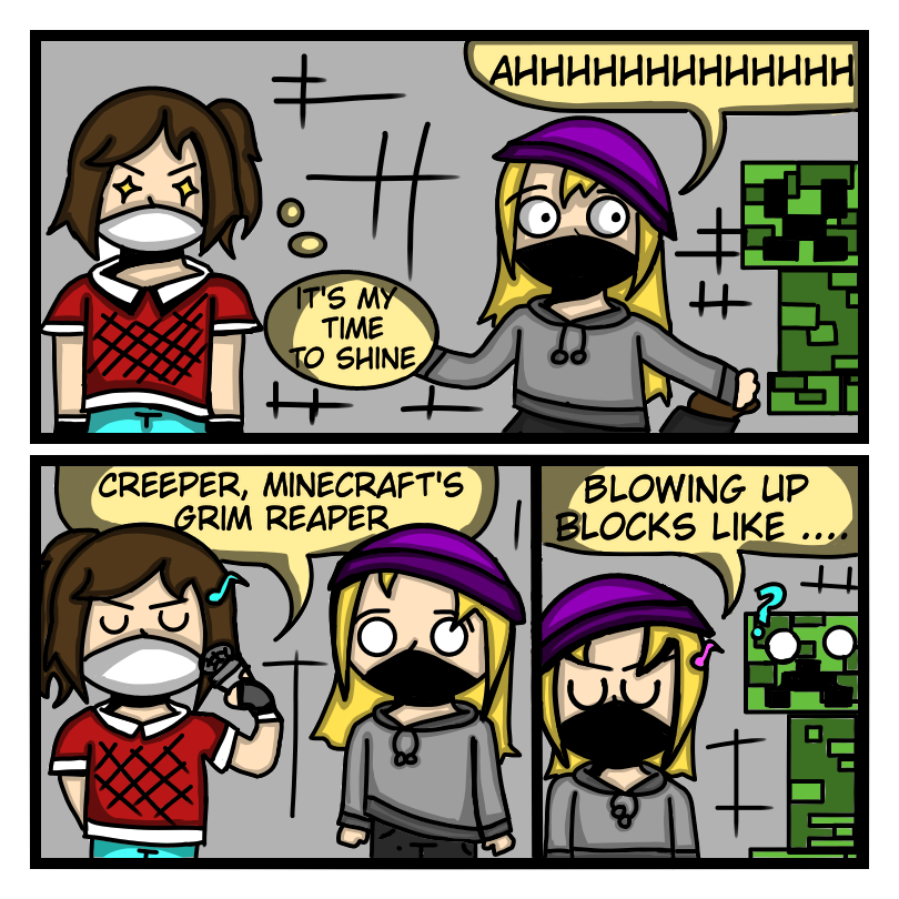 Creeper Minecraft's grim reaper Girltear_Drawz - Illustrations ART street