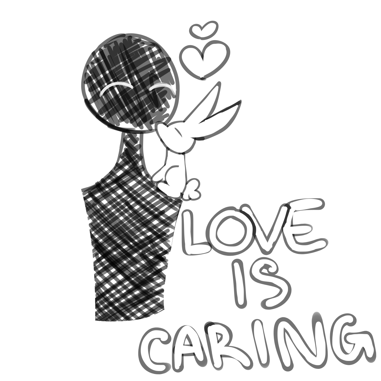 Love is caring, but it sometimes not crpcrn - Illustrations ART street