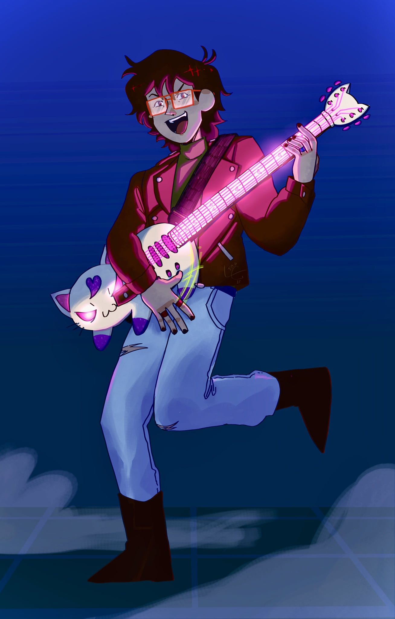 eyo ryan got the CAT GUITAR WHAAAAT frogdropha - Illustrations ART street