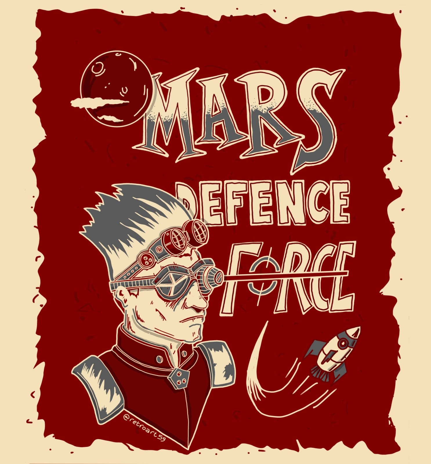 Mars Defence Force RetroArt59 - Illustrations ART street