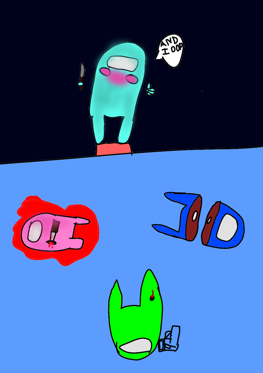 Cyan is the imposter techz_draw - Illustrations ART street