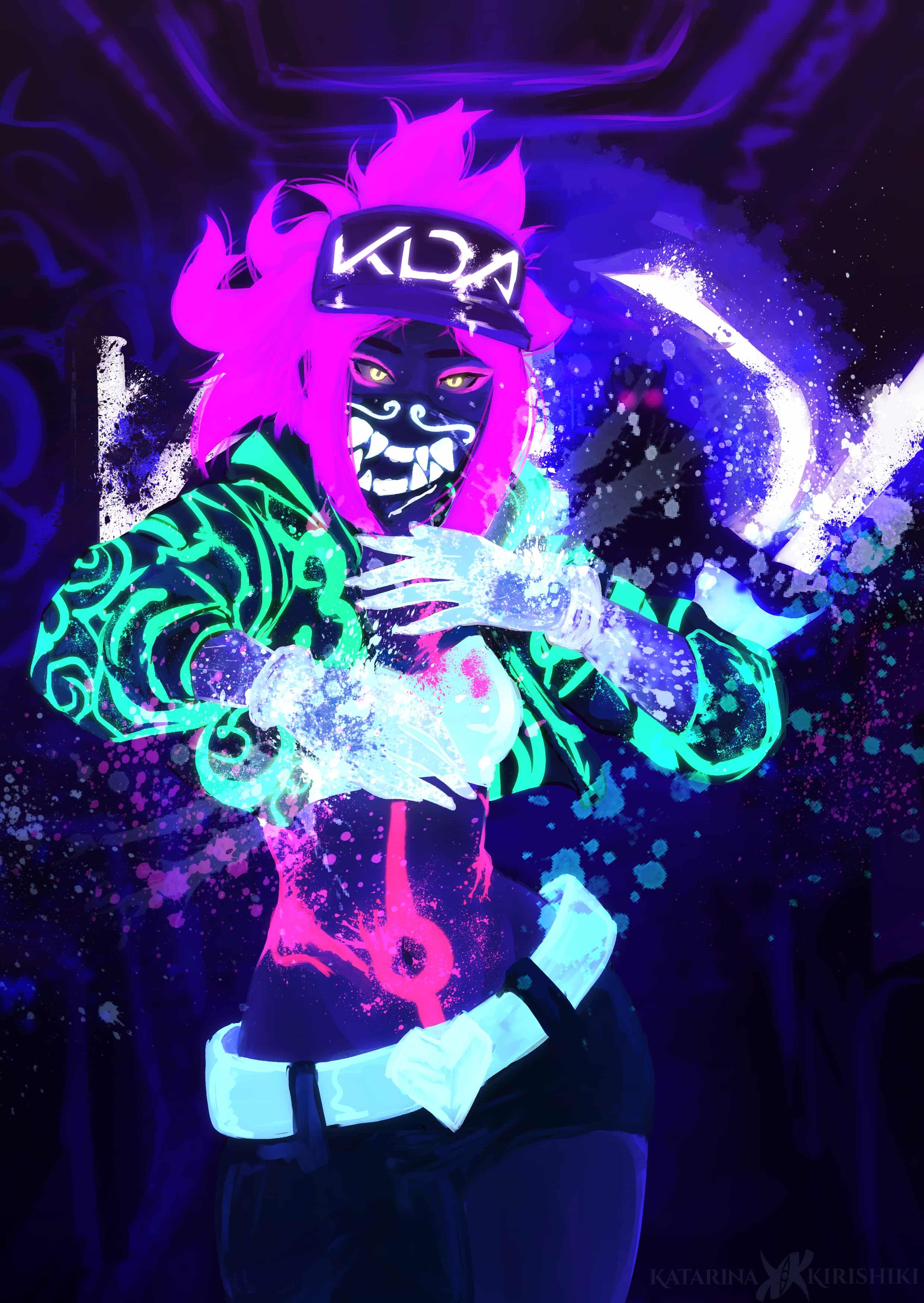 [Fanart] K/DA Akali Katarina Kirishiki - 插图 ART street