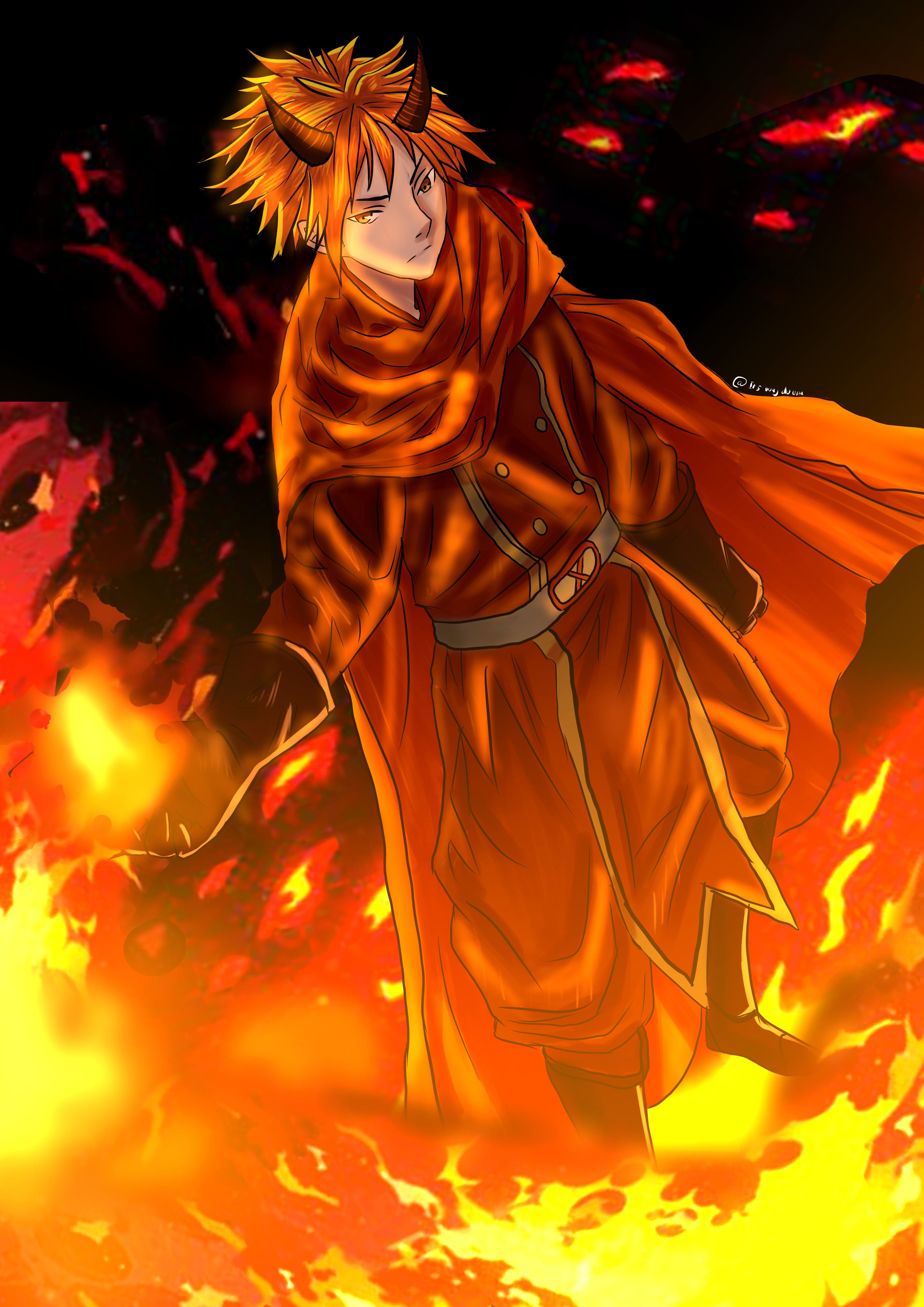 fire villain Wajdouna - Illustrations ART street