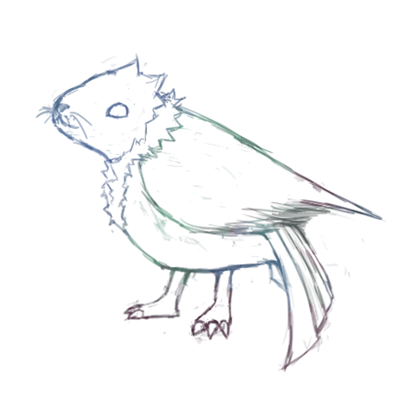 A seal-bird creature. Birseal. AVioletGreen - Illustrations ART street