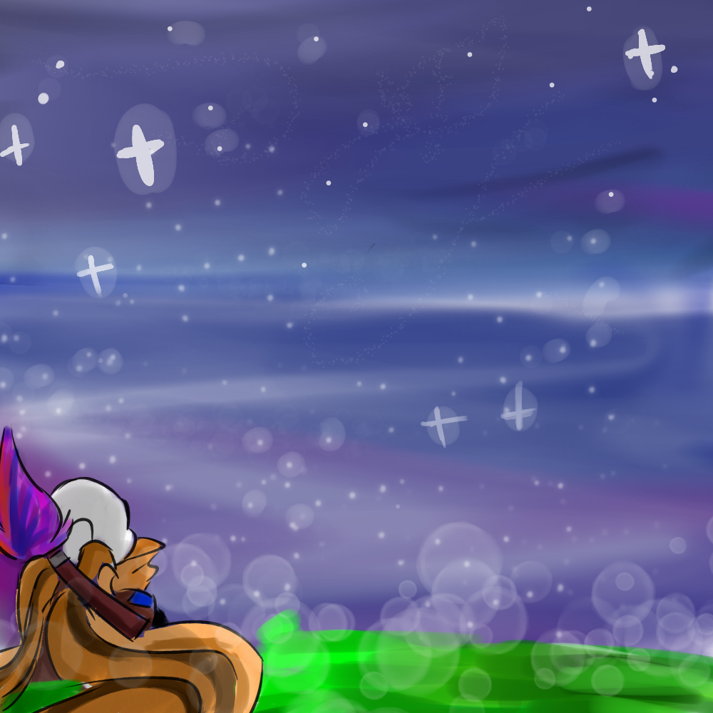 ink enjoying the sky Lil ink sans - Illustrations ART street