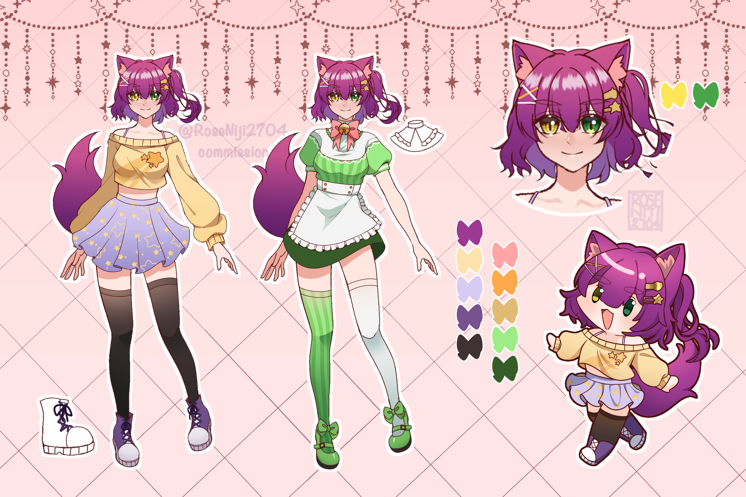 Ref sheet commission Rose_Niji - Illustrations ART street