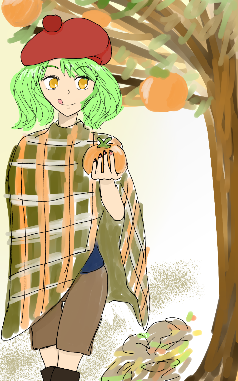 柿ゲット。 ゆずこ - Illustrations ART street