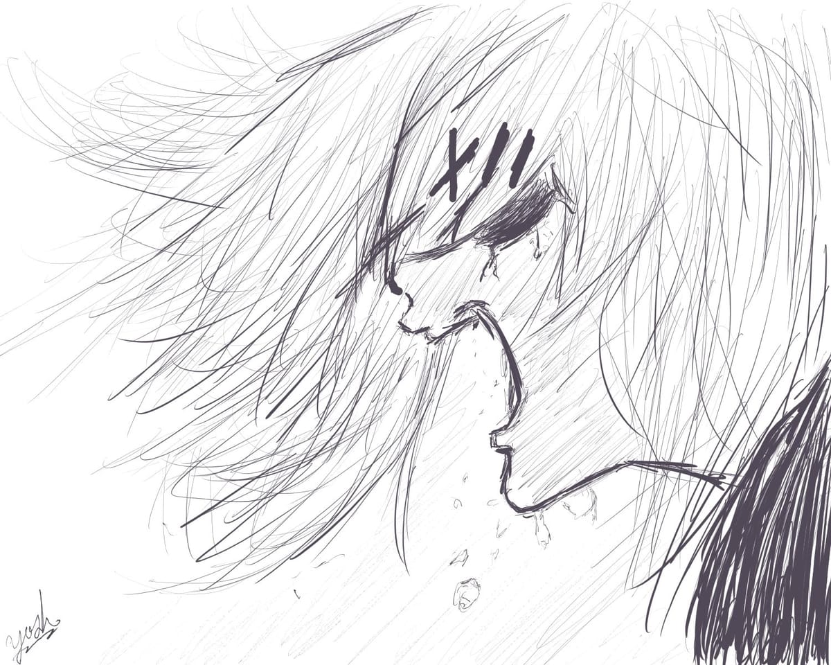 Screaming And Crying Drawing