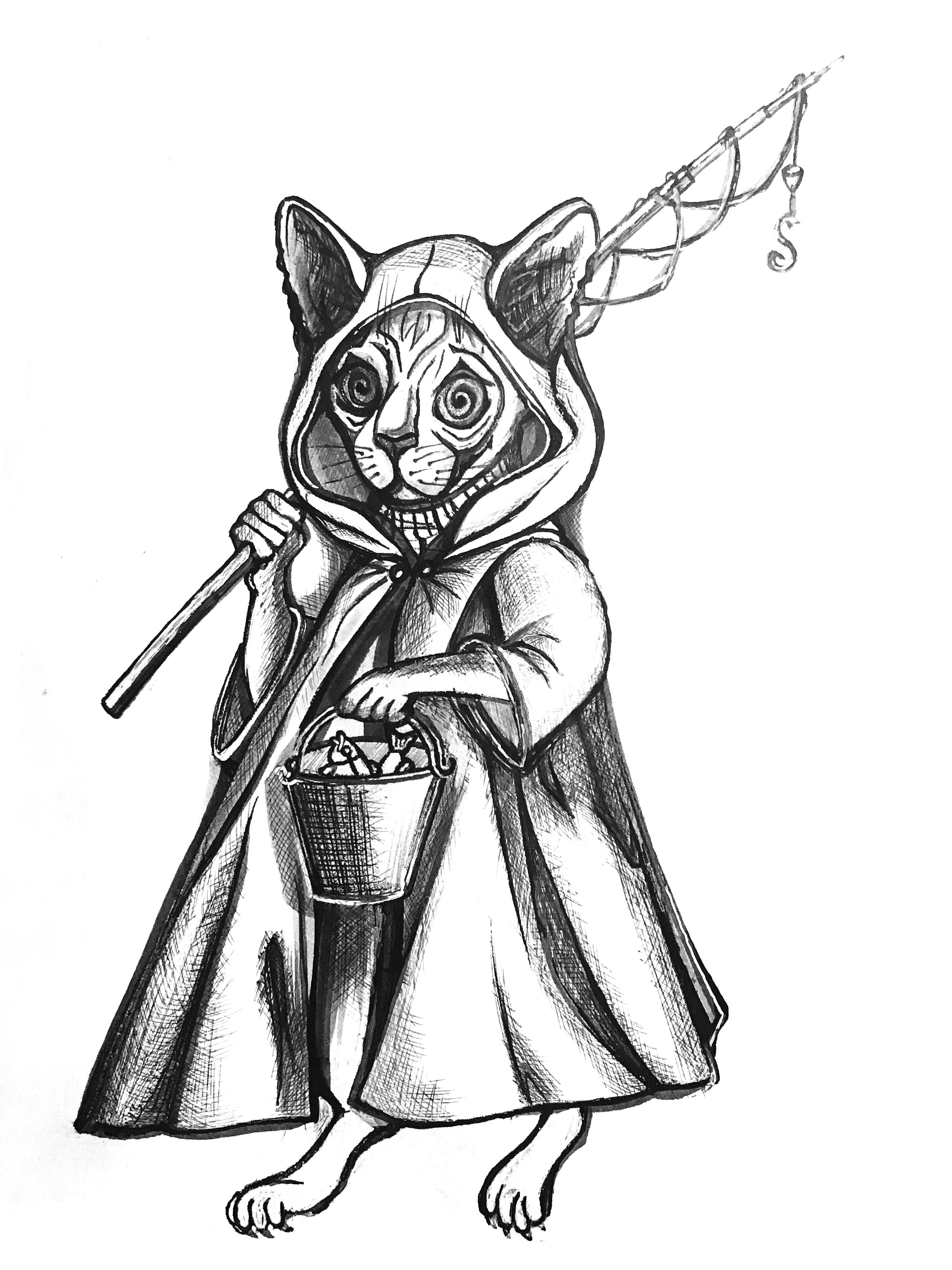 The angler cat Sashagrin - Illustrations ART street
