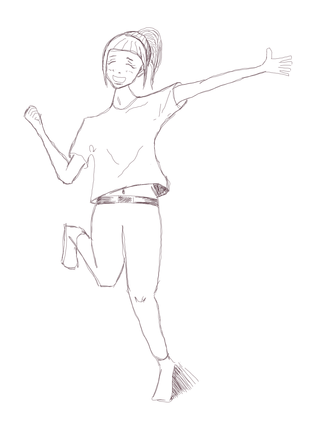 元気っ子_線画 SUMO Lover - Illustrations ART street