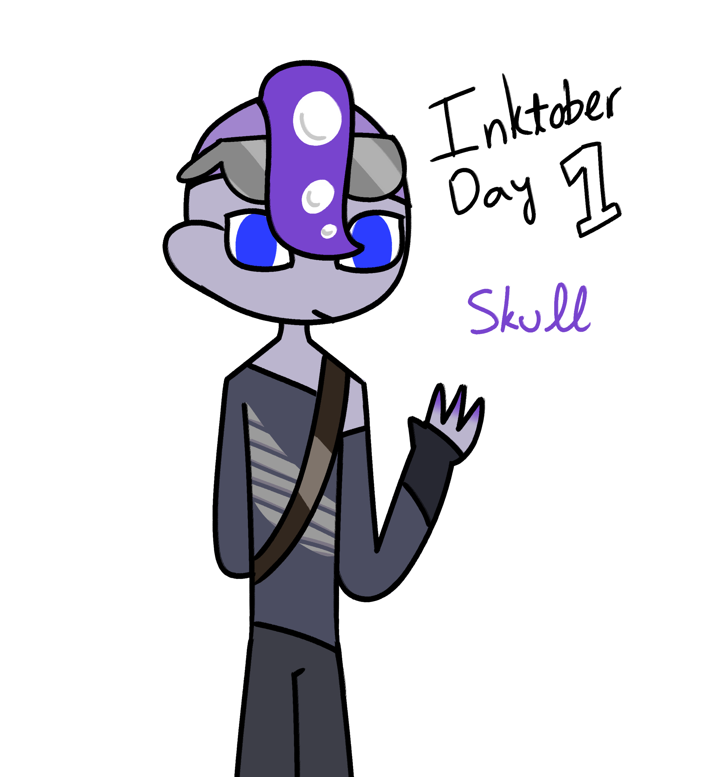 Inktober day 1: Skull the Octoling ★astro★ - Illustrations ART street
