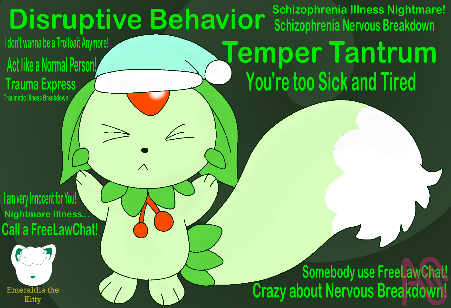 Nervous Breakdown Nightmare Carol-the-Cat - Illustrations ART street