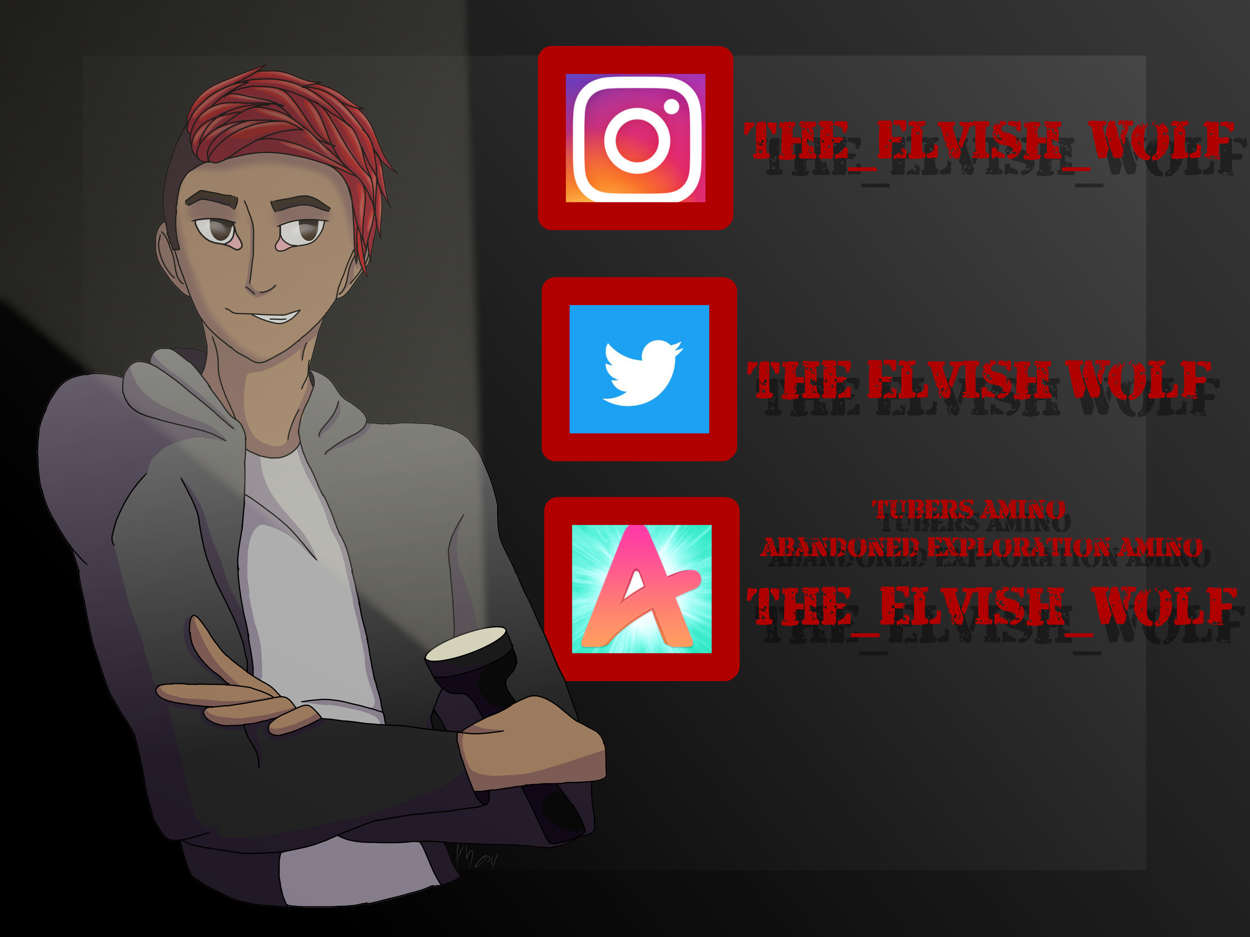 Official Youtube Outro Pic The Elvish Wolf - Illustrations ART street