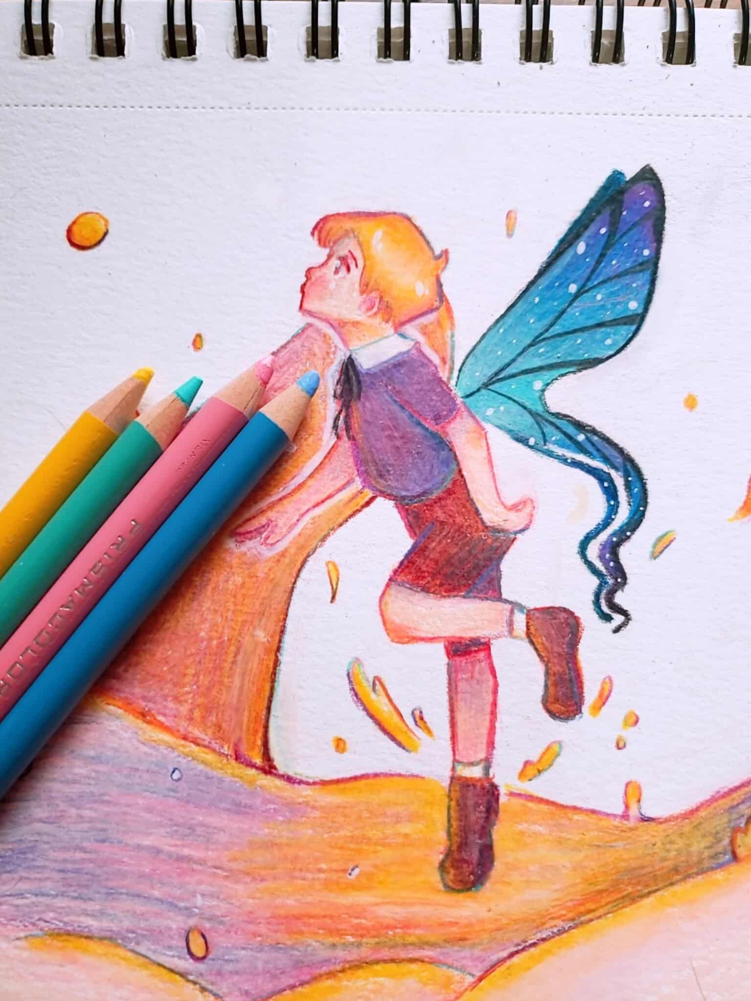 Fairy Colored Pencil Drawing 🧚‍♂️ Michal_in_action - Illustrations ART ...